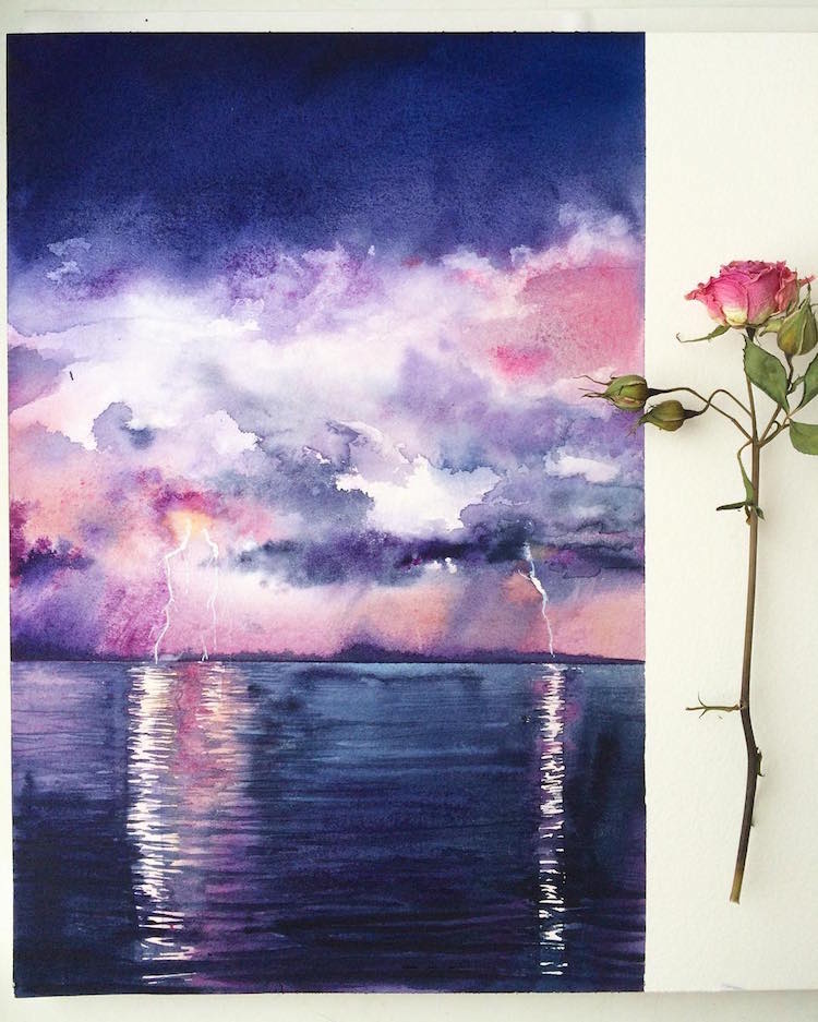 Luminous Watercolor Paintings Capture the Captivating Colors of Nature ...