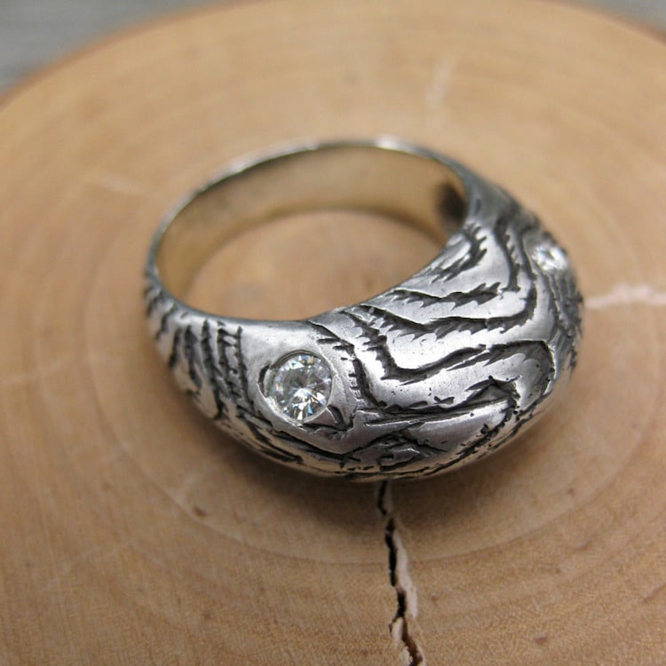 Woodgrain Rings Mimic the Swirling Patterns Naturally Found on Trees ...