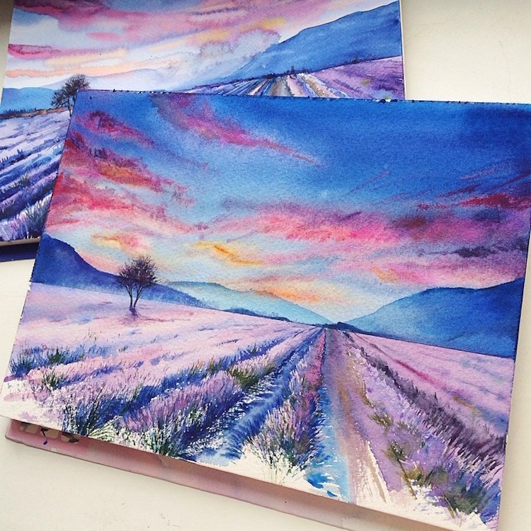 Luminous Watercolor Paintings Capture the Captivating Colors of Nature ...