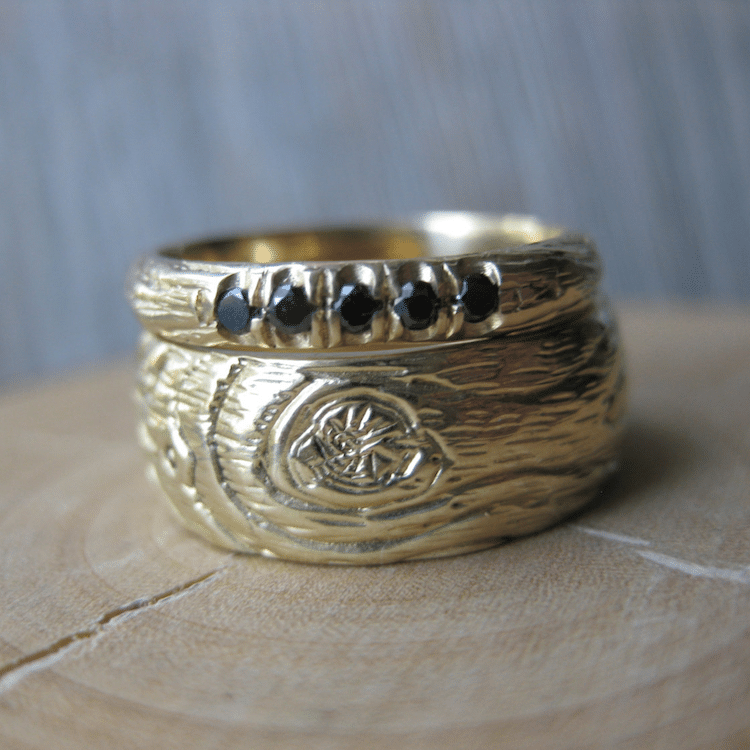 Woodgrain Rings Mimic the Swirling Patterns Naturally Found on Trees ...