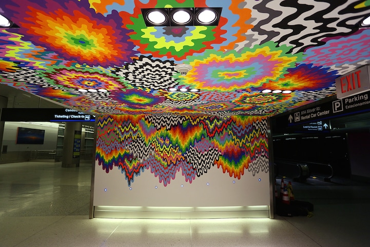 Jen Stark’s New Color Dripping Mural at Miami International Airport ...