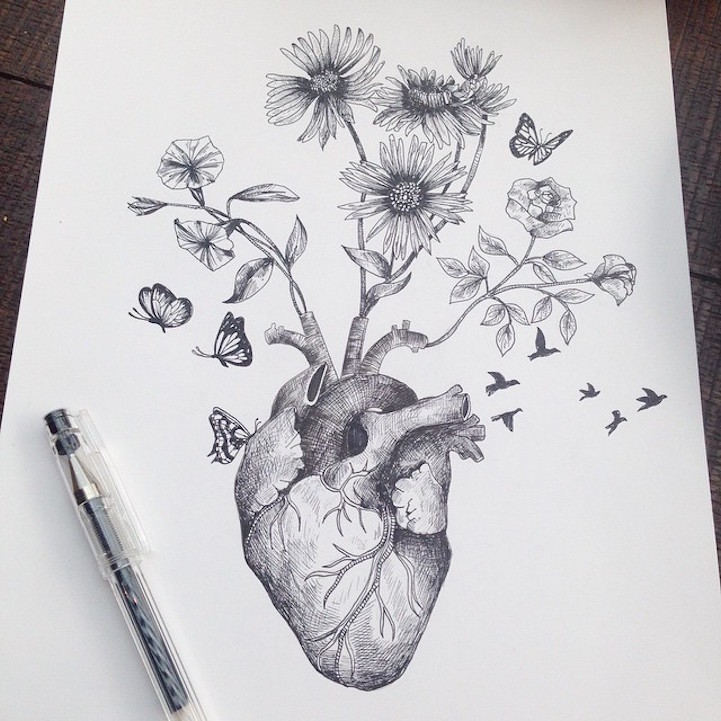 Intricate Pen Drawings Interweave Elements of the Natural World | My ...