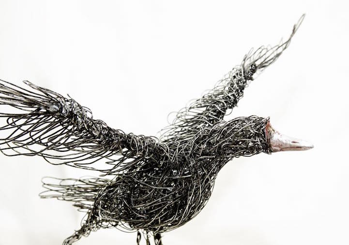 Wire Sculptures Resembling Energetic Line Drawings Capture Animals ...