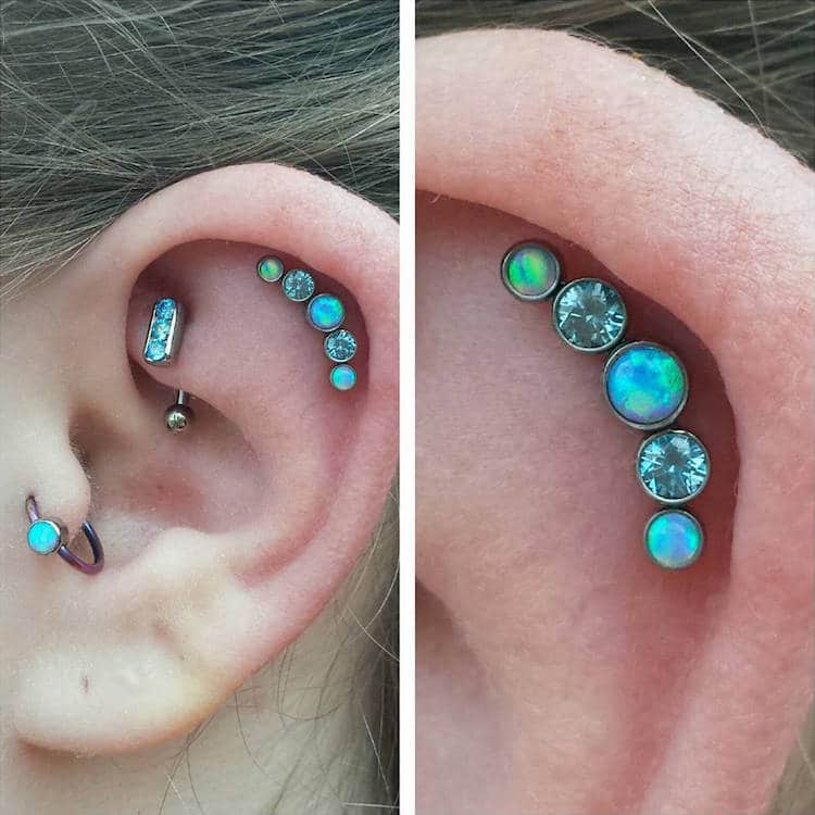 “Constellation Piercing” Trend Arranges Tiny Earrings All Over the Ear ...
