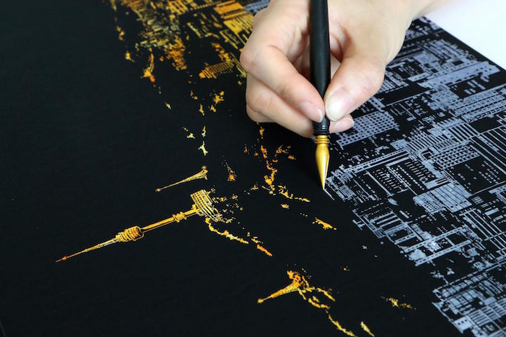 Cityscape Scratch Art is the Latest Hot Trend in South Korea | My ...