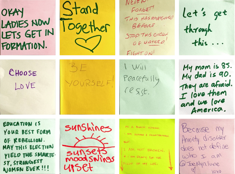New Yorkers Are Writing Post-It Love Notes to America on the Walls of a ...