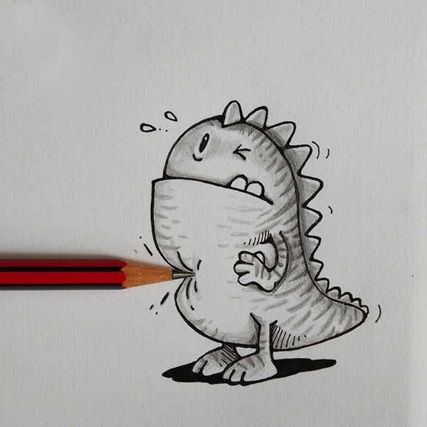 Artists’ Adorable Doodles Interact with Real Life Objects | My Modern Met