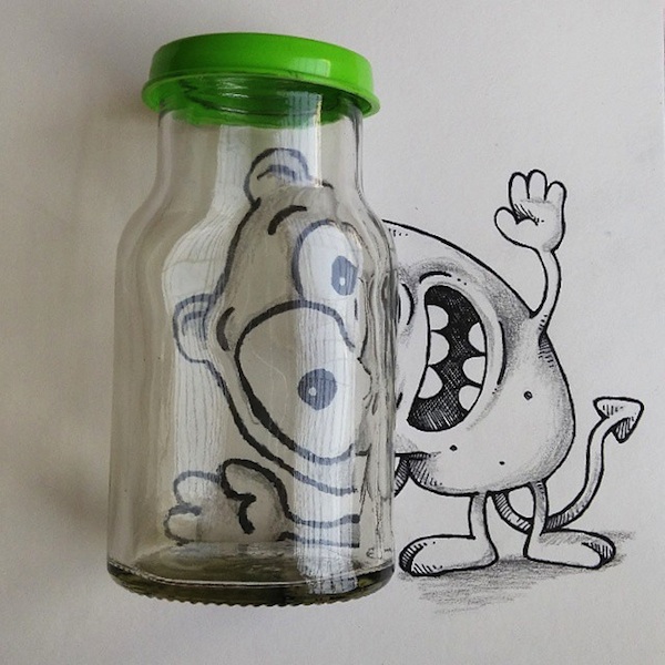 Artists’ Adorable Doodles Interact with Real Life Objects | My Modern Met