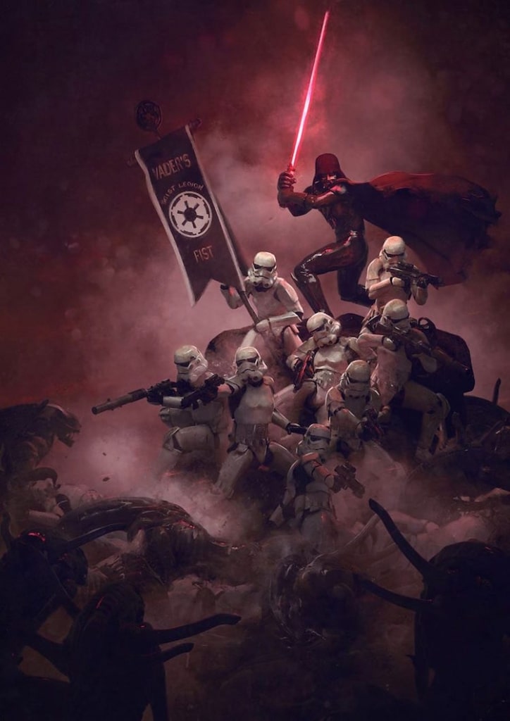 Cinematic Illustrations Reimagine Epic Movie Battles as Stormtroopers ...