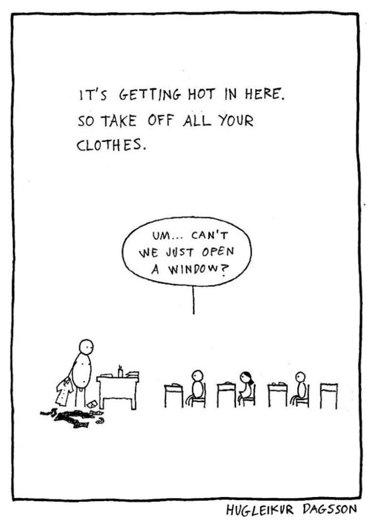 Hugleikur Dagsson Hilariously Reinterprets Popular Songs in Cartoons