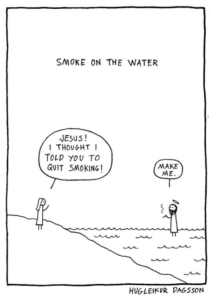 Hugleikur Dagsson Hilariously Reinterprets Popular Songs in Cartoons