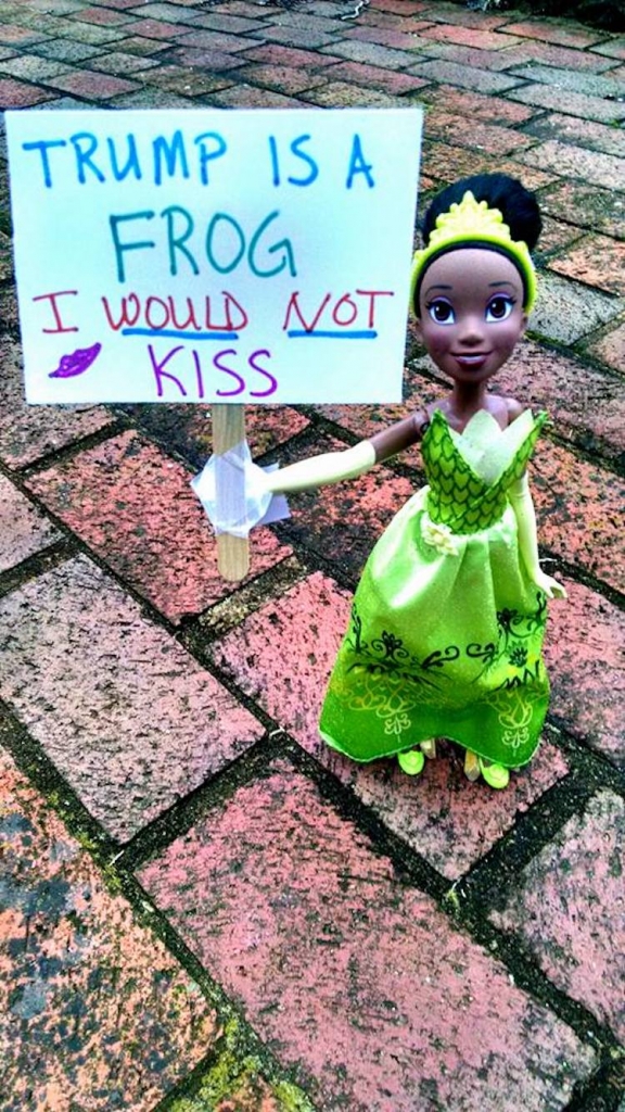 Four-Year-Old Stages Her Own Women's March as a Doll Protest March