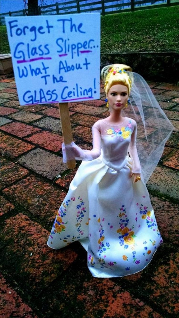 Four-Year-Old Stages Her Own Women's March as a Doll Protest March