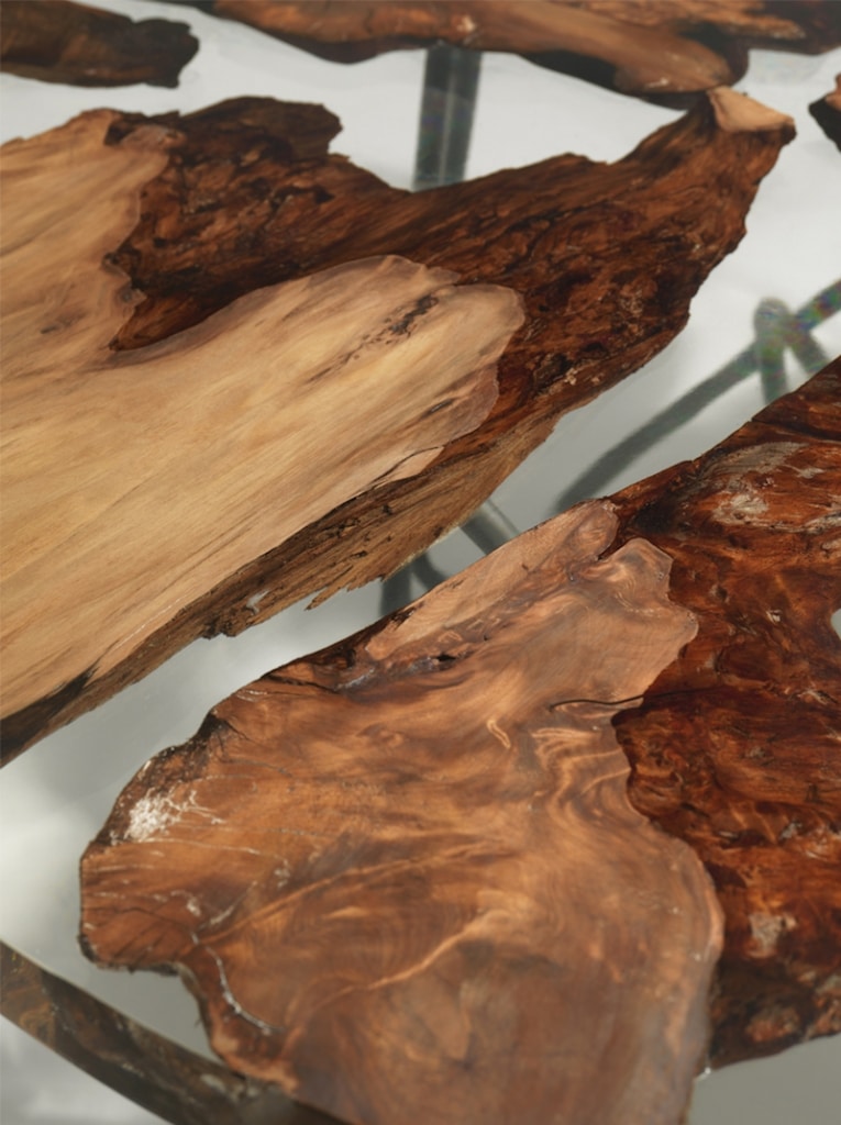 Sculptural Resin Table Is Made from 50,000-Year-Old-Wood | My Modern Met
