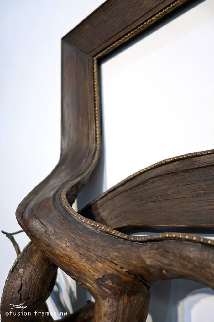 Reclaimed Gnarled Wood Branches Seamlessly Flow from Ornate Picture ...