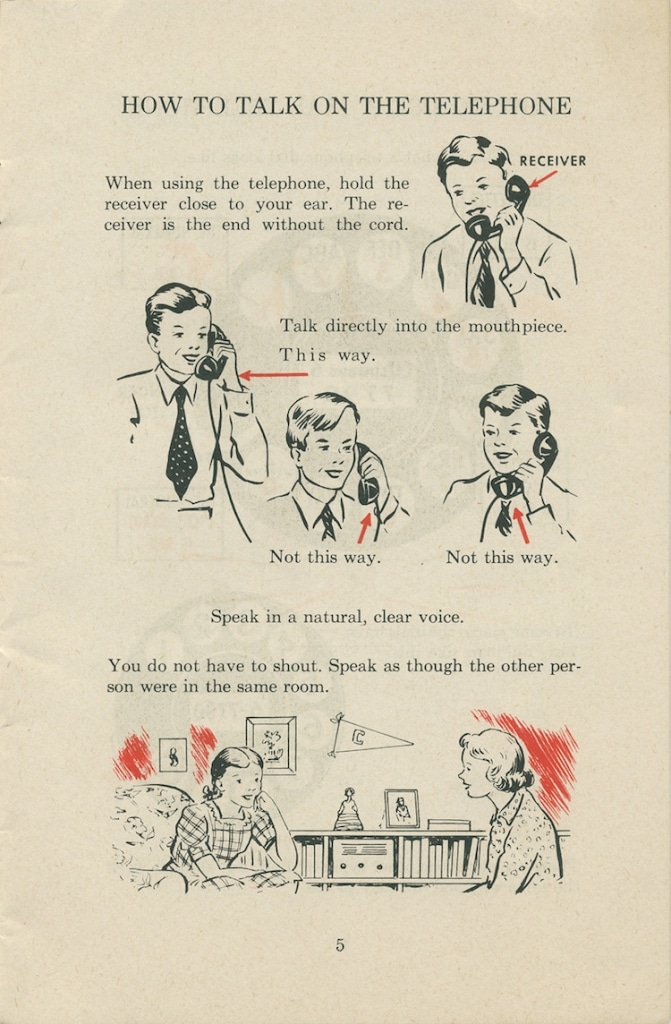 Vintage Booklet Teaches People How to Use a Telephone | My Modern Met