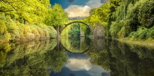 Circle Bridge Known as 'Devil's Bridge' Forms a Stunning Optical Illusion