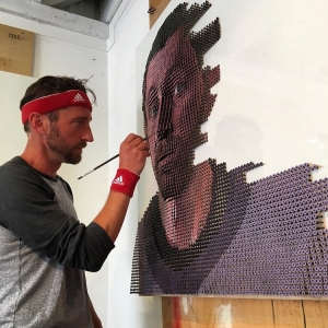 Meticulous 3D Screw Art Uses 7,000 to Create a Magnetizing Self Portrait