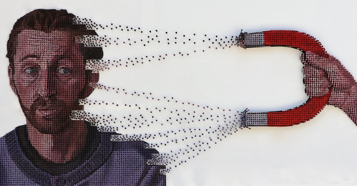 Meticulous 3D Screw Art Uses 7,000 to Create a Magnetizing Self Portrait