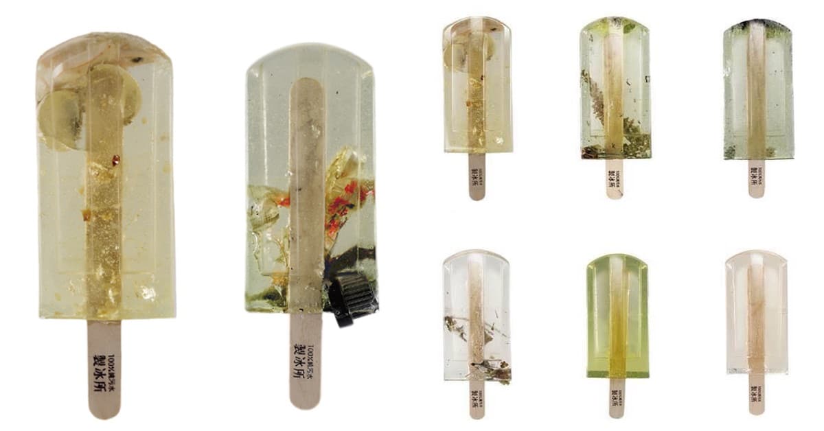 Pollution Art Cleverly Disguised as Popsicles with Contaminants
