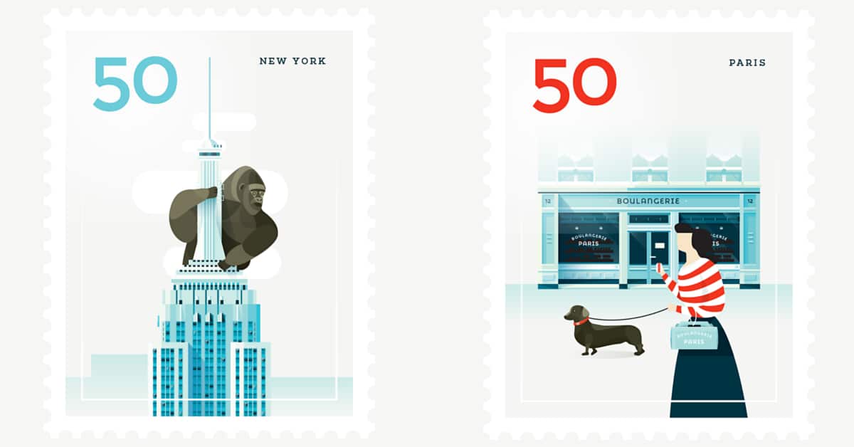 Postage Stamp Posters Feature Beautifully Reimagined City Stamps