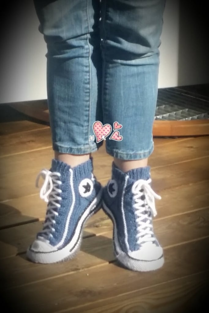 Knitted Sneakers Pattern Reimagines Converse Shoes into Cozy Slippers