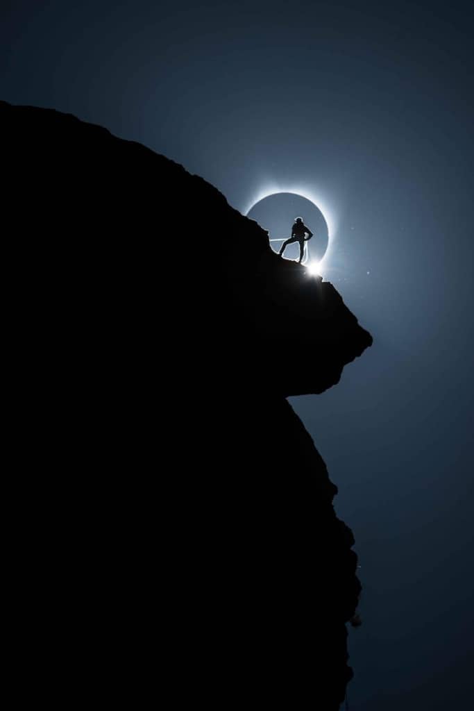 Climbing Photography Meets the Solar Eclipse for Unbelievable Photos