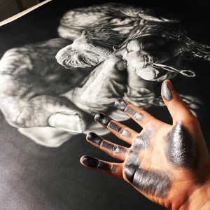 Dramatic Hyperrealism Drawing Infused with Surrealism by Jono Dry