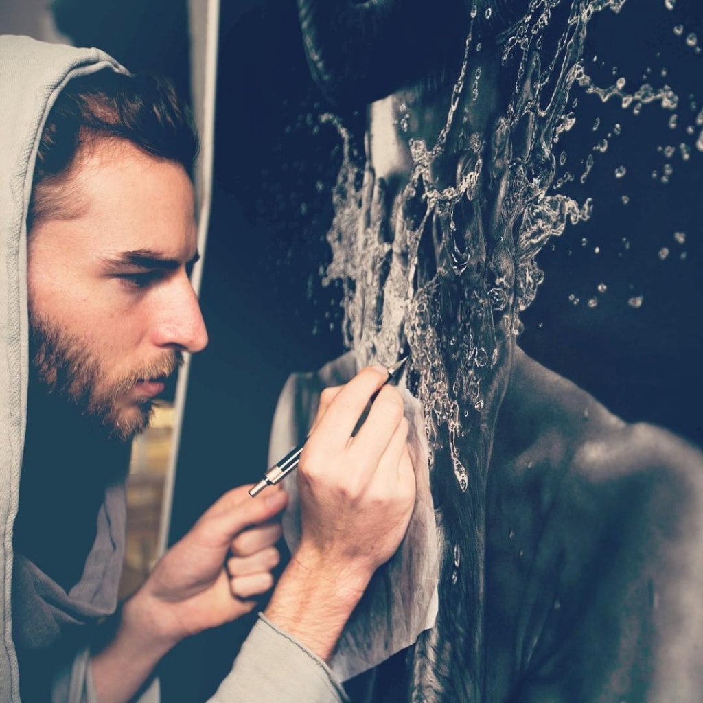 Dramatic Hyperrealism Drawing Infused with Surrealism by Jono Dry