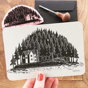 Artist Creates Intricate Custom Art Rubber Stamps Inspired by Nature