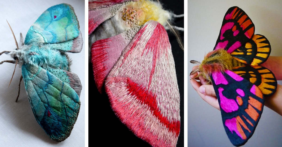 Artist Reinvents Nature Through with Fabric Sculptures of Textile Moths