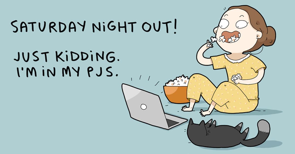 Funny Illustrations Perfectly Convey How Introverts Spend Their Weekend