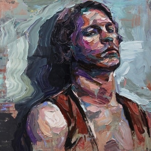 Colorful Palette Knife Oil Paintings Explore Men’s Mental Health Issues