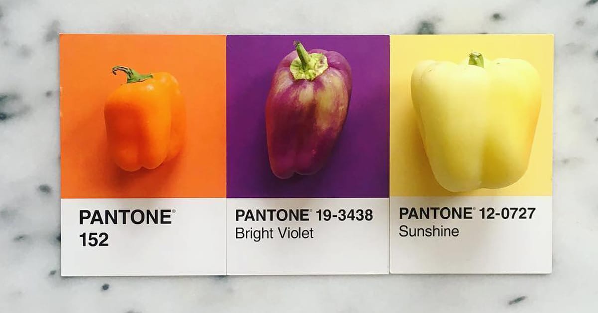 Perfectly Matched Pantone Art With Food by Lucy Litman