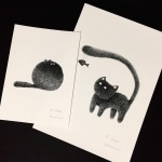 Fluffy Black Cat Ink Drawings Express the Personalities of Funny Felines