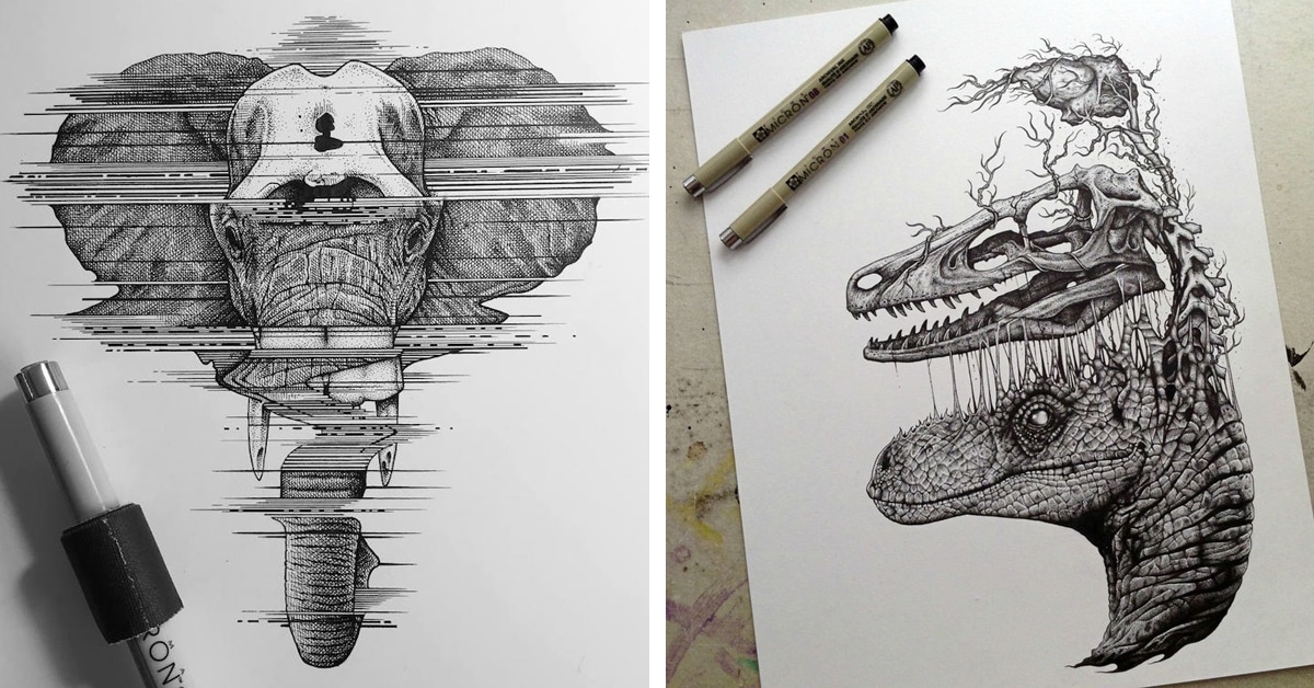 Edgy Illustrations by Rock and Roll Influenced Artist