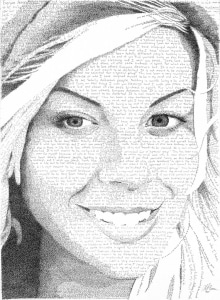 Typography Portraits Are Rendered Entirely out of Hand-Written Text