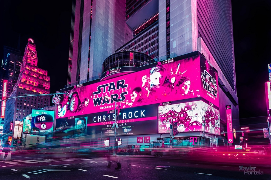 Vibrant Nighttime Photos of Times Square's Neon Lights by Xavier Portela