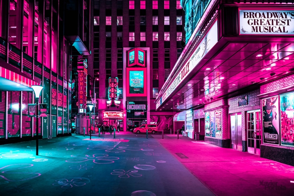 Vibrant Nighttime Photos of Times Square's Neon Lights by Xavier Portela