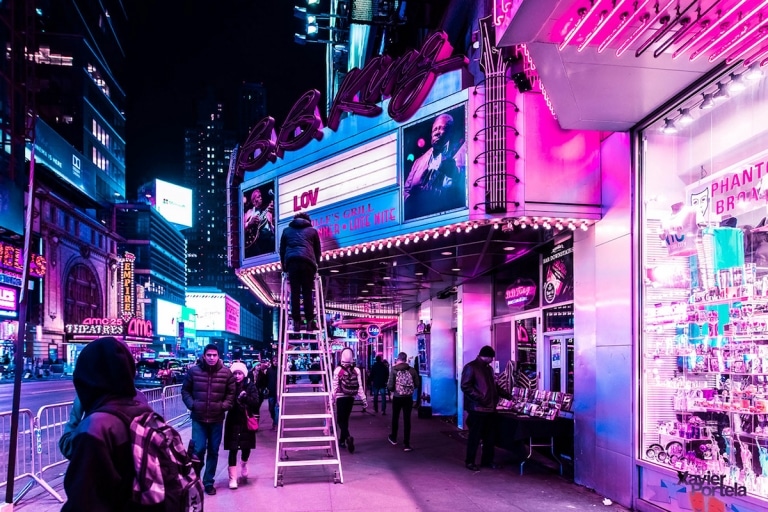 Vibrant Nighttime Photos of Times Square's Neon Lights by Xavier Portela