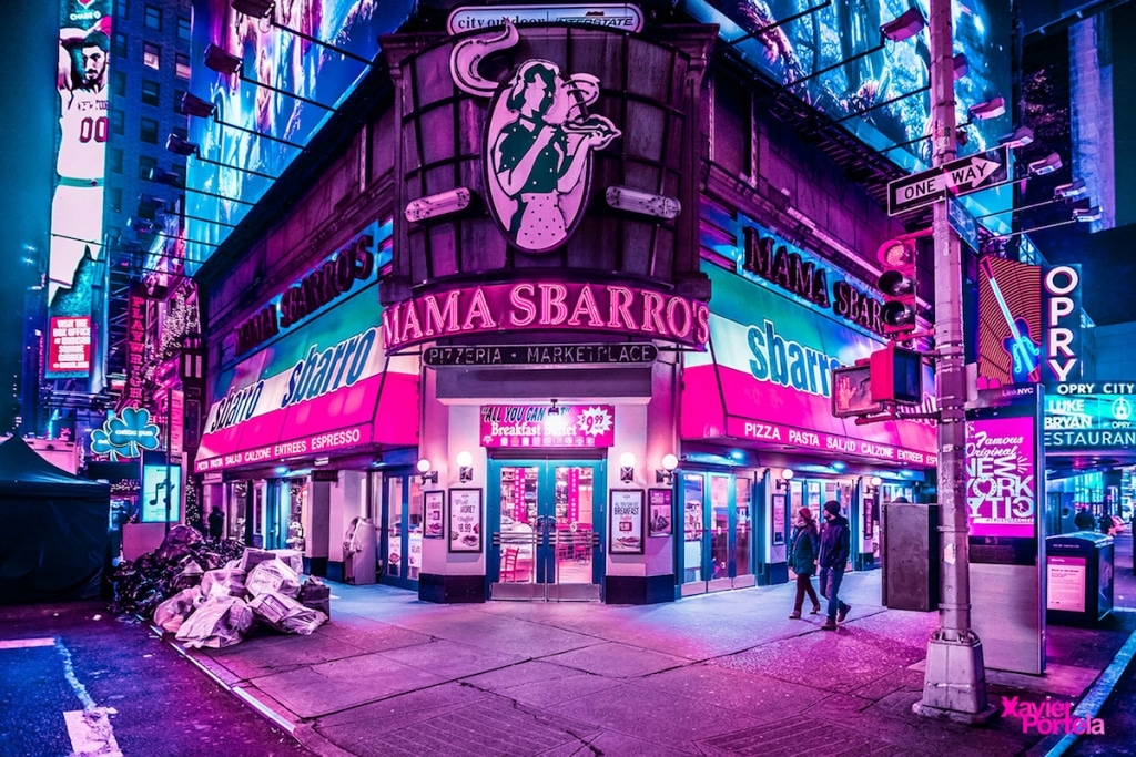Vibrant Nighttime Photos of Times Square's Neon Lights by Xavier Portela