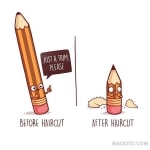 Cute Cartoon Drawings Illustrate Relatable “Before and After” Scenarios