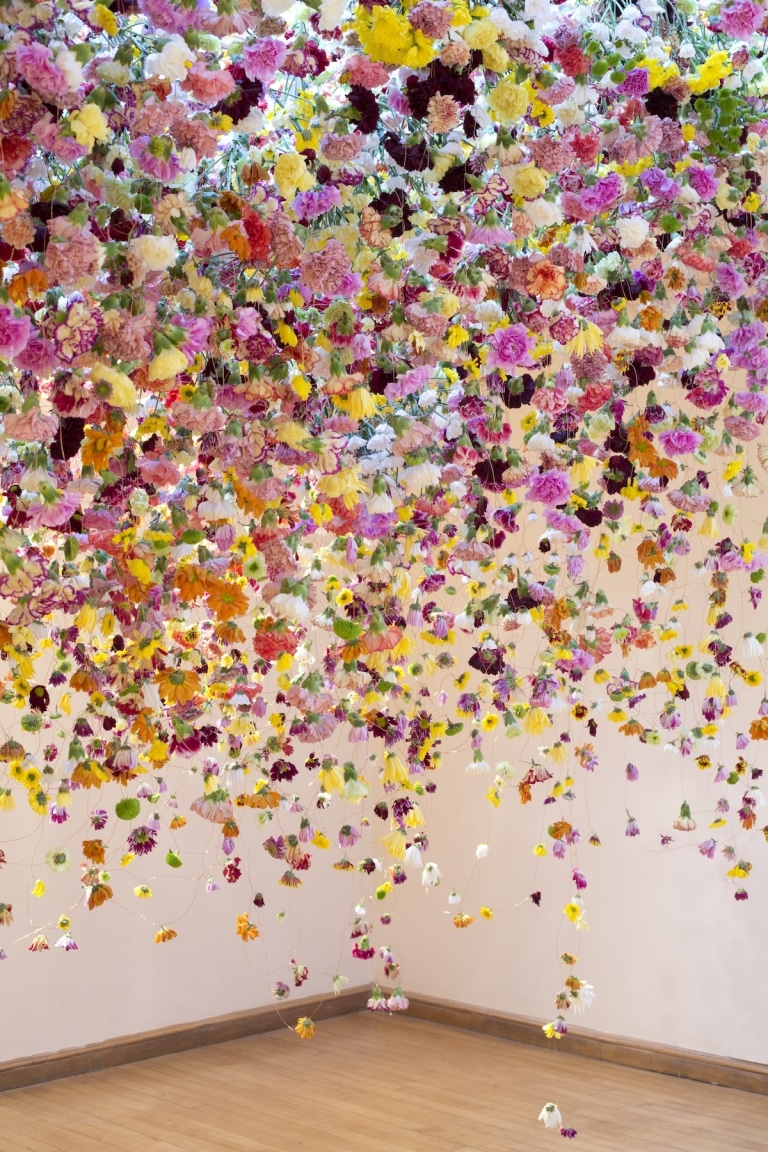 Installation Art Features Thousands of Flowers Suspended in Galleries