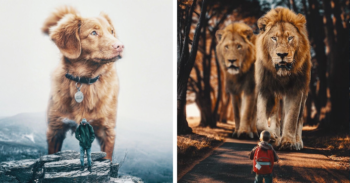 Surreal Photos Visualize a World Where Giant Animals Roam the Land