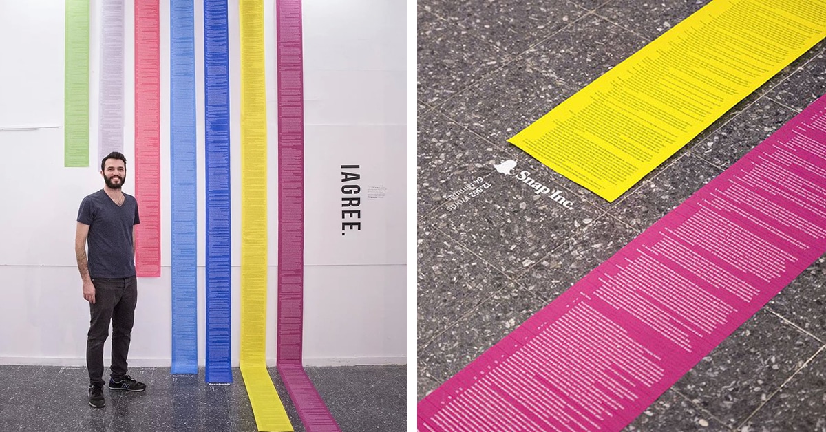 Artist's Infographics Visualize Lengthy Social Media Policy Agreements