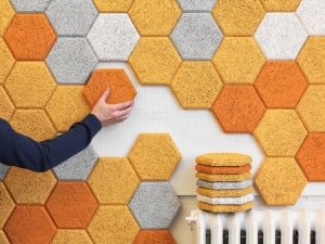 Wall Tiles Made From “Wood Wool” Absorb Sound and Resist Fire