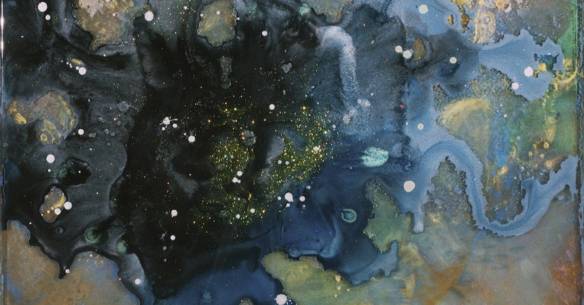 Mixed Media Landscape Paintings Inspired by Patterns Found in Nature