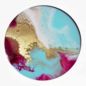Circular “Fluid Paintings” Mimic the Colorful Swirling Surfaces of ...
