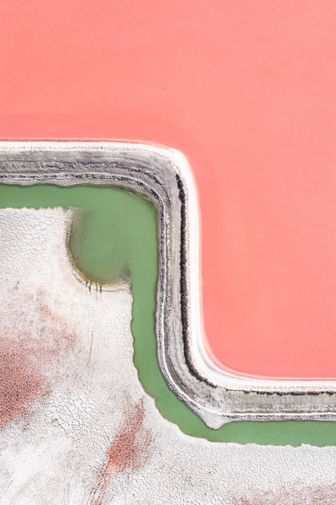 Aerial Photos of Surprisingly Colorful Salt Ponds Look Like Abstract ...