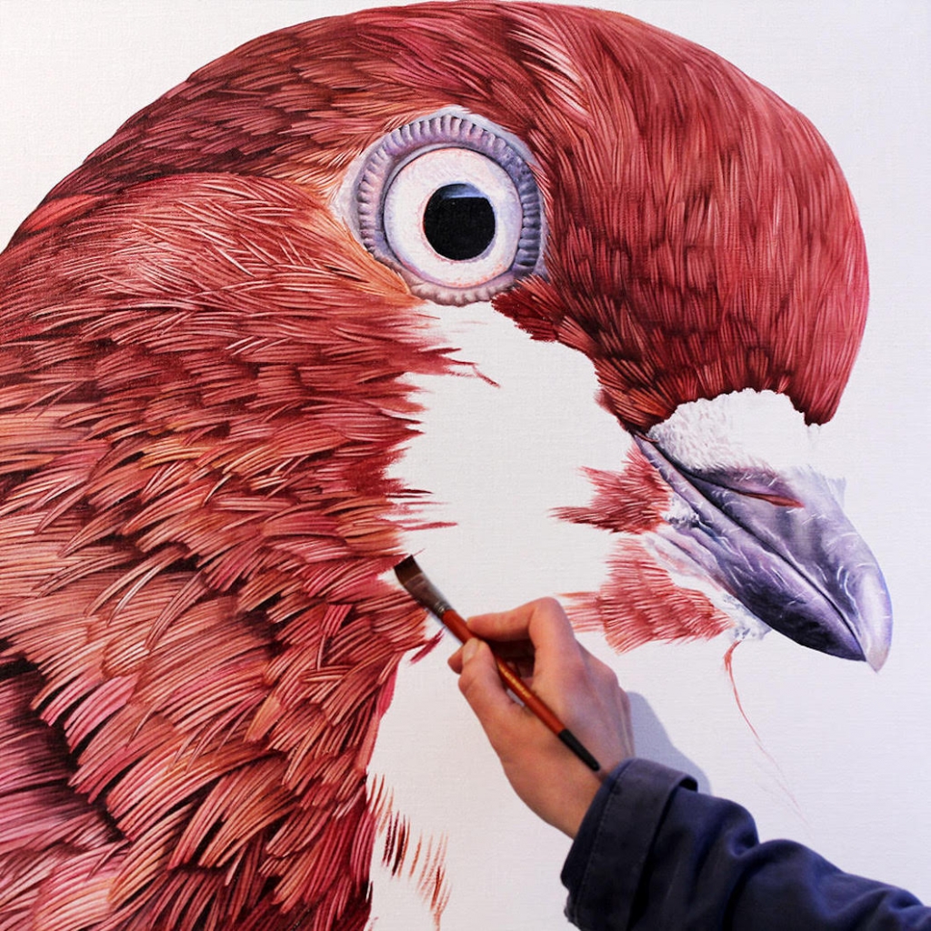 Massive Paintings of Pigeons Reveal the Street Birds’ Unexpected Beauty ...